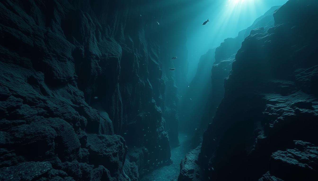 Der Tiefste Ort Der Erde Ist Der Marianengraben Im Pazifischen Ozean
